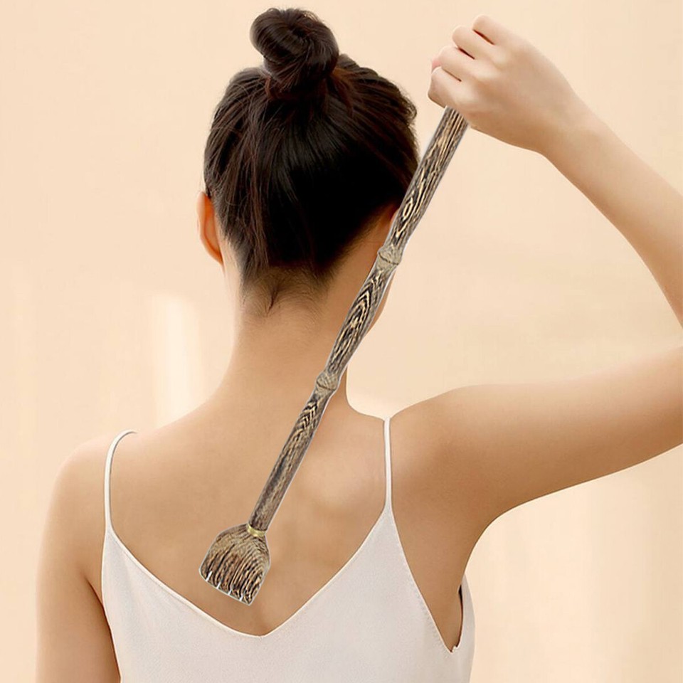 Wooden Back Scratcher Massager Self Itch Relief Stick Long Reach ...