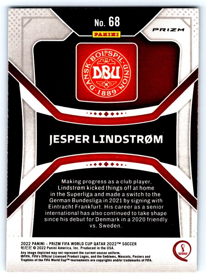 2022 Panini Prizm World Cup Qatar #68 Jesper Lindstrom Green Wave RC ...
