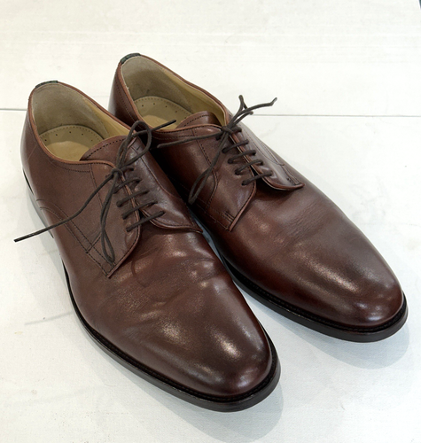 JOHN LEWIS Men's UK 11 Rivington Derby Leather Shoes Chestnut Brown ...