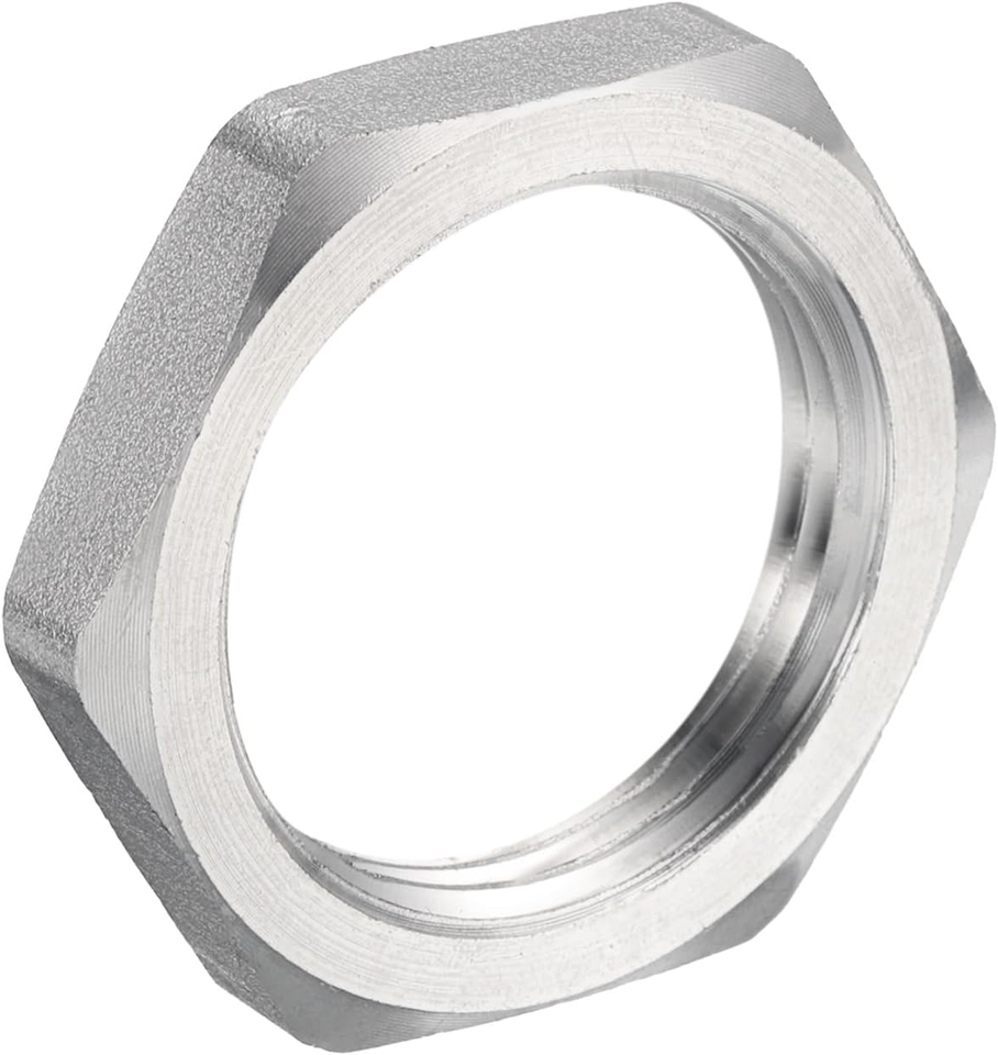 2 Pcs Cast Pipe Fitting Hex Locknut, 304 Stainless Steel Hex Lock Nut G ...