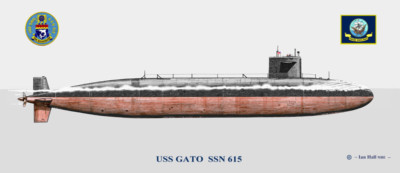 USS Gato SSN-615 Submarine Print US Navy | eBay