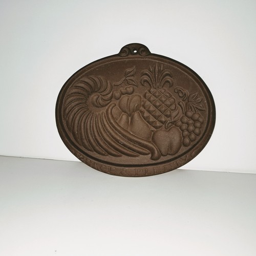 Vintage Hartstone Peace & Plenty Cornucopia Clay Cookie Mold, 6 1/2" x ...