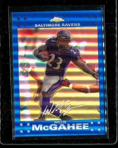 2007 TOPPS CHROME Refractor Football Card TC11 WILLIS MCGAHEE Baltimore ...