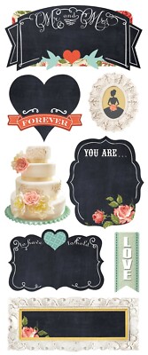 Paper House Productions VINTAGE WEDDING Chalkboard Stickers - 8 pcs | eBay