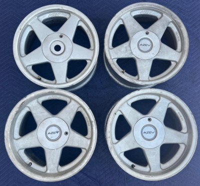 (4) 16" Vintage AZEV 5x4.5 Wheels Rims Staggered 16x7 16x9 Ford Toyota ...