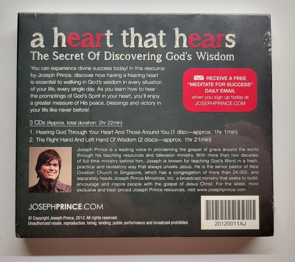 A Heart That Hears The Secret of Discovering God's Wisdom Joseph Prince ...