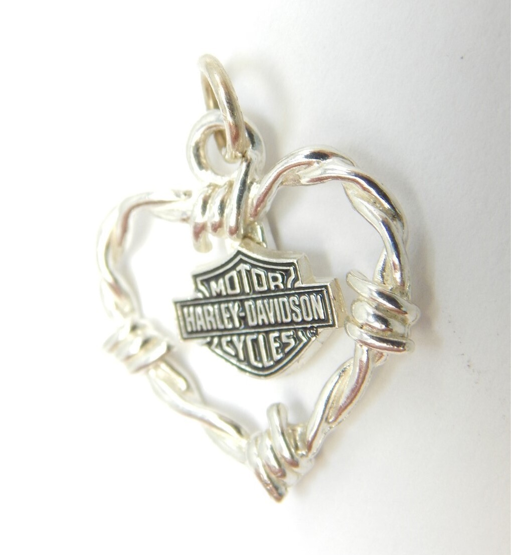 HARLEY DAVIDSON MOTORCYCLES HEART STERLING SILVER 925… - Gem