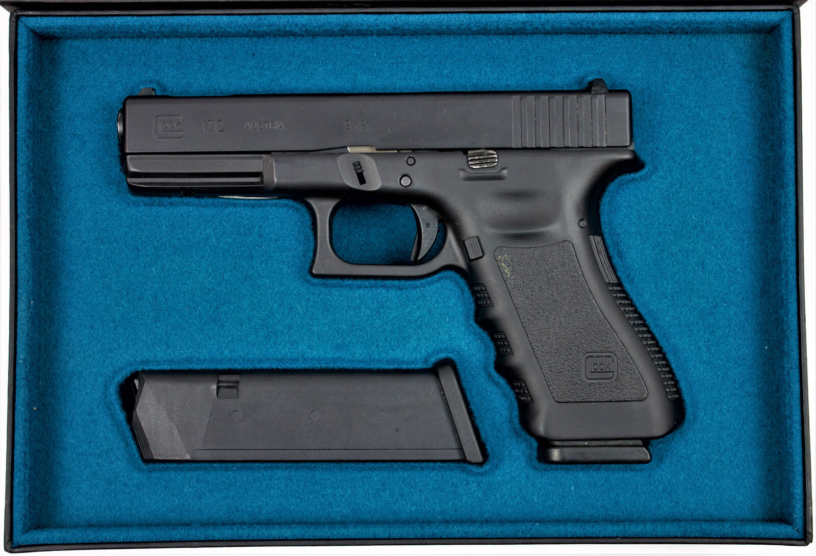 PISTOL GUN PRESENTATION CUSTOM DISPLAY CASE BOX for GLOCK 17 Gen.3 cal ...