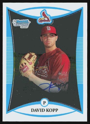 BB David Kopp 2008 Bowman Chrome Prospects Auto St. Louis Cardinals # ...