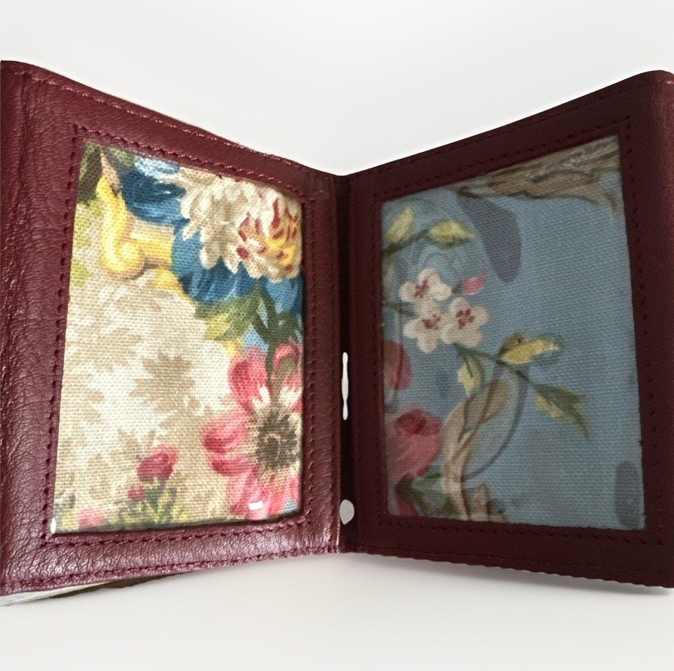 Brighton Red Leather Wallet Photograph Organizer - Holds Six 2x3 ...