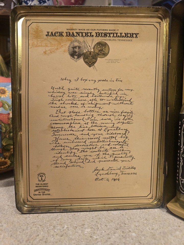 Jack Daniel's Old No. 7 Whiskey Vintage Metal Tin Box | eBay