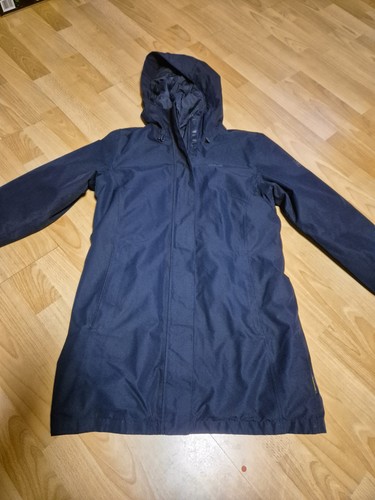Jack Wolfskin Damen Mantel Jacke S / M Kapuze langarm dkl. blau | eBay.de
