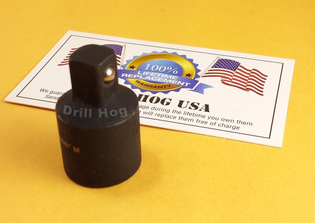 Drill Hog 1/2" x 3/8" Reducer Air Impact Socket Adapter Lifetime ...
