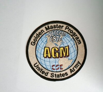 MILITARY PATCH OLDER SEW ON U.S. ARMY GOLDEN MASTER PROGRAM NETCOM ESTA ...