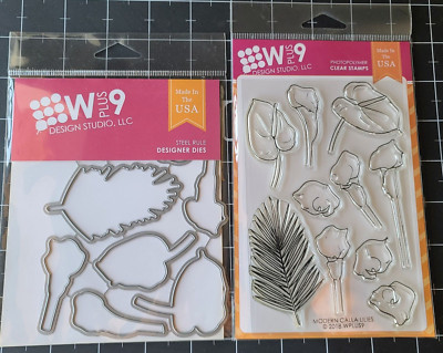 WPlus9 Stamps & Dies Modern Calla Lilies | eBay