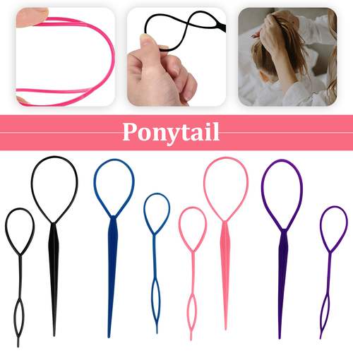 Topsy Tail Hair Styling Loop Tool Easy Ponytail Braid Maker Accessory ...
