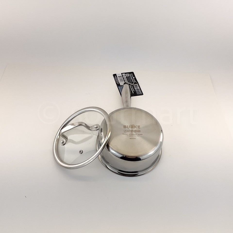David Burke Geo Clad Heavy Stainless Steel 1.5-Qt 6.5" Sauce Pans New ...