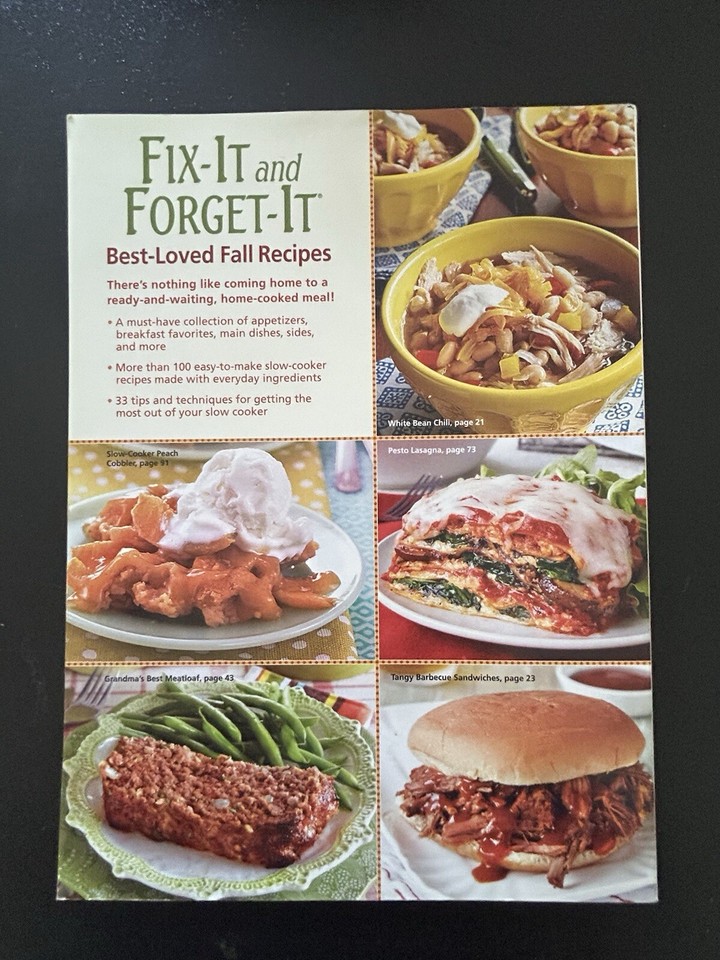 Fix-it & Forget-It Best Loved Fall Recipes Magazine Cookbook Slow ...