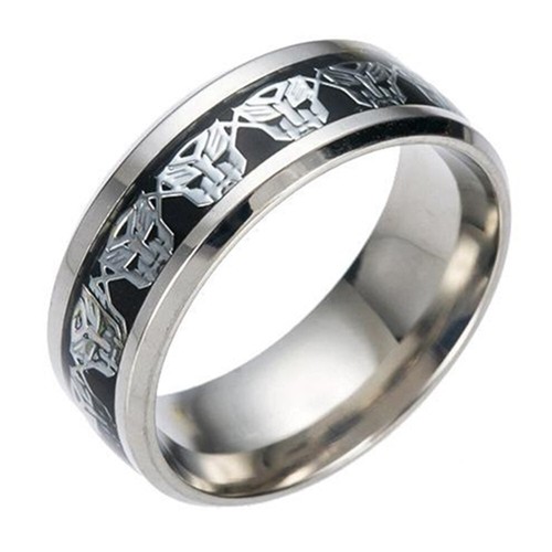 Silver Transformers Autobot Ring Titanium Steel Men Engagement Rings ...
