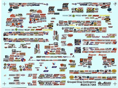 Slixx 7264 Grouped Drag Contingency 1/24 1/25 Drag decal | eBay