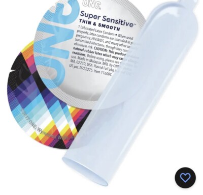 ONE Super Sensitive Thin & Smooth Lubricated Ultra Soft Sheer Latex 30 ...