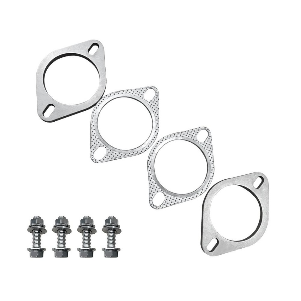 76mm 3" Inch Exhaust Flange Plates With Gaskets +Nuts + Bolts Bhc 8mm ...