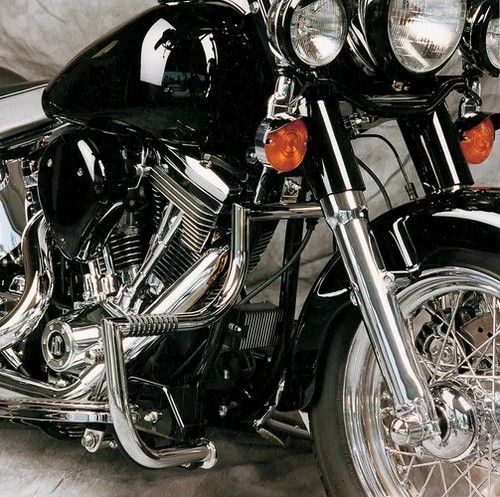 Lindby Linbar Front Highway Bar Chrome Harley Softail Springer CVO 09 ...