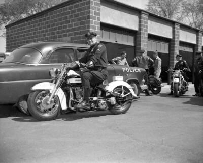 Harley Davidson Motorcycle Police Patrol Officer 1954 8 x 10 Photo ...