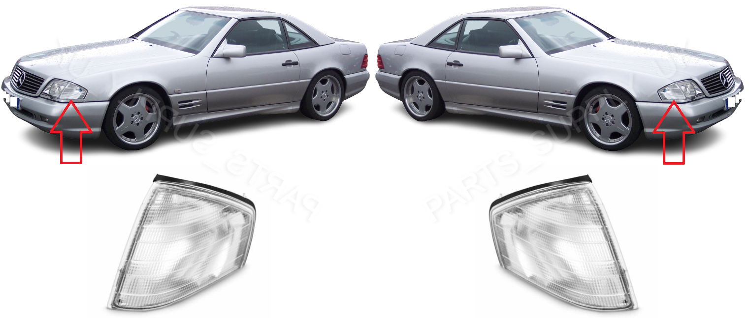 NEW FOR MERCEDES-BENZ SL R129 89-01 FRONT FENDER INDICATOR LAMP WHITE ...