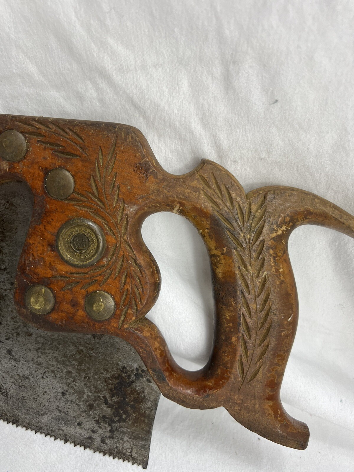 H. DISSTON AND SONS HAND SAW *LOT*26" "PHILADA" (ca. 1910-1917) RARE ...