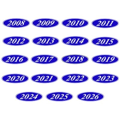 CAR DEALER OVAL MODEL YEAR STICKER 2010-2025 1PK LARGE WINDSHIELD ...