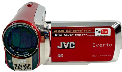 JVC Everio GZ-MS120RU Red LCD Screen Dual 40x Dynamic Camcorder Needs ...
