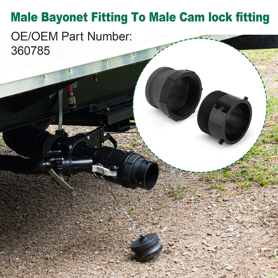 Waste Master RV Sewer Hose 360785 Male Bayonet Fitting Converter | eBay