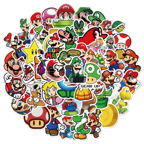 50pcs Super Mario 2 Jumpman Kong Game Decal Bomb Stickers Laptop ...