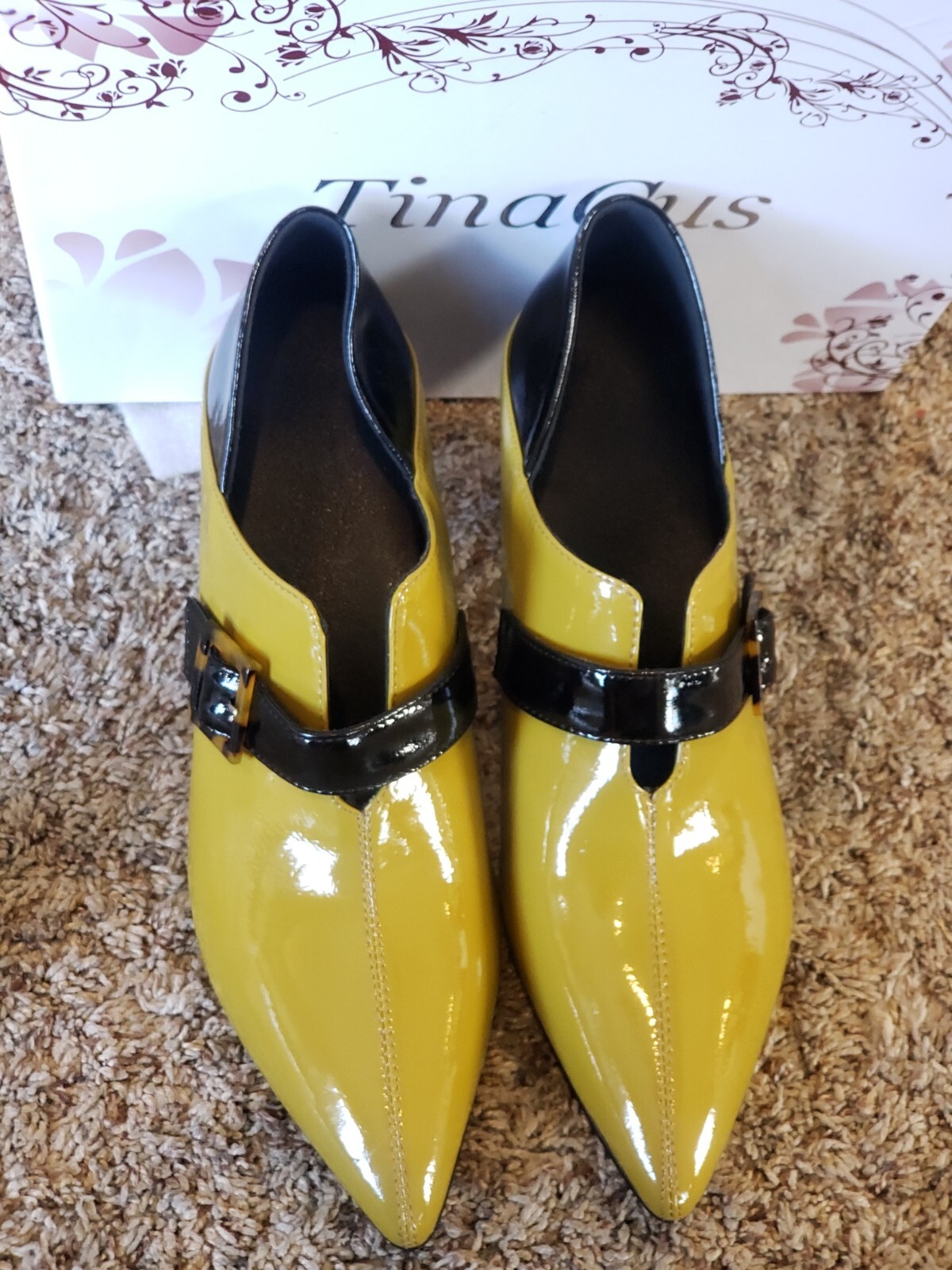 Tinacus Mustard Color Shoes Pump Style With Buckle Decor size 11 brand ...
