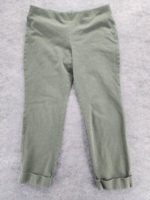 J Jill Pants Womens 4 Petite Slim Leg Bi Stretch Green Low Rise 28x23 ...