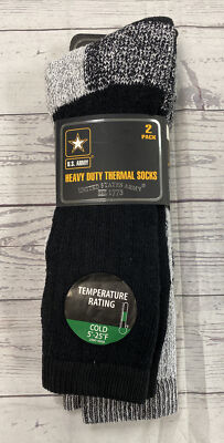 U.S Army Heavy Duty Thermal Socks Temp.Rating Cold 5°-25° F Shoe Size 6 ...