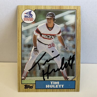 1987 TOPPS #566 TIM HULETT Autographed Chcago Whte Sox | eBay