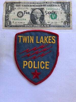 Twin Lakes Wisconsin Police Patch Un-sewn great condition | eBay