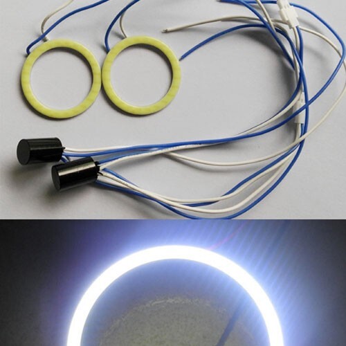 4X Bright White 40mm 24leds 5Watt COB Led Mini Angel Eyes Halo Ring ...