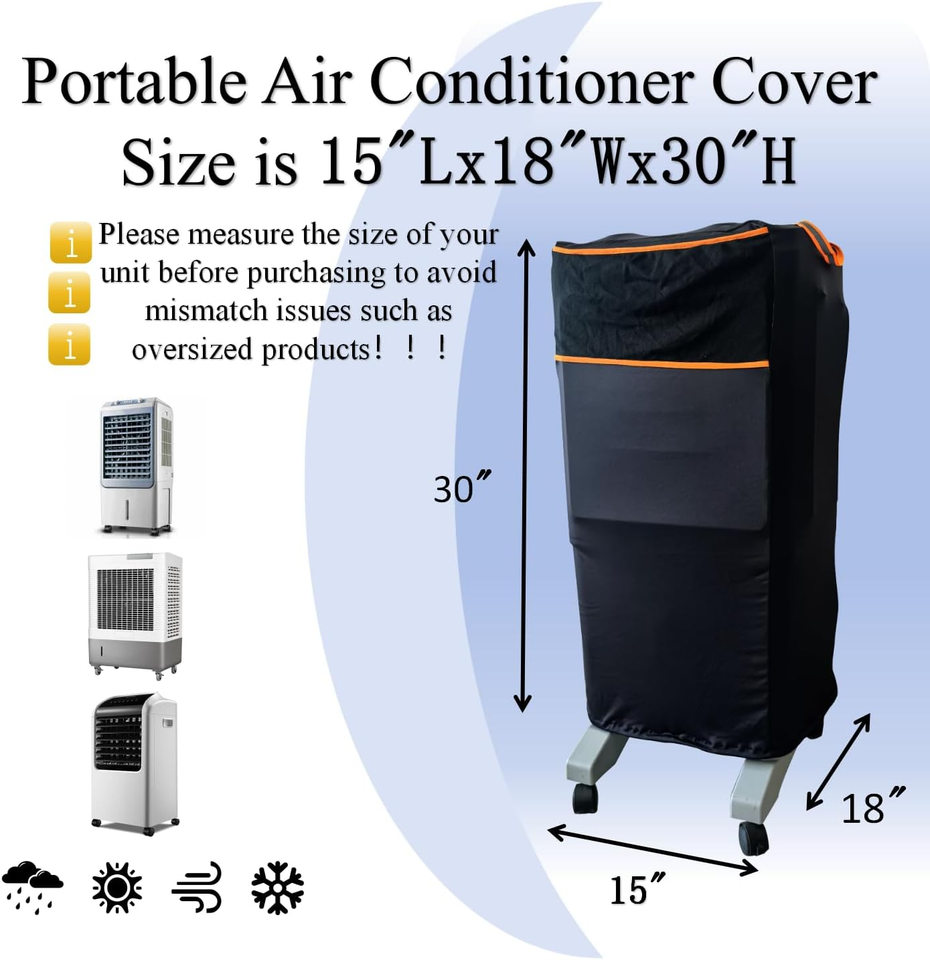 Portable Air Conditioner Cover, Portable AC Unit Cover 15"X 18"X 30 ...
