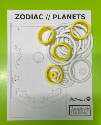 Williams Planets, Zodiac Pinball Machine Rubber Ring Kit | eBay