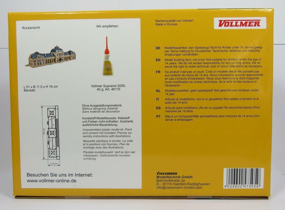 BNIB N GAUGE VOLLMER 47505 BADEN BADEN LARGE STATION KIT | eBay UK