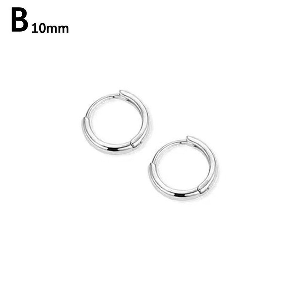 8/10/12mm Small Hinged Hoop Huggie Ear Earrings Women Men Z4Y6 USSY] D0P1 | eBay