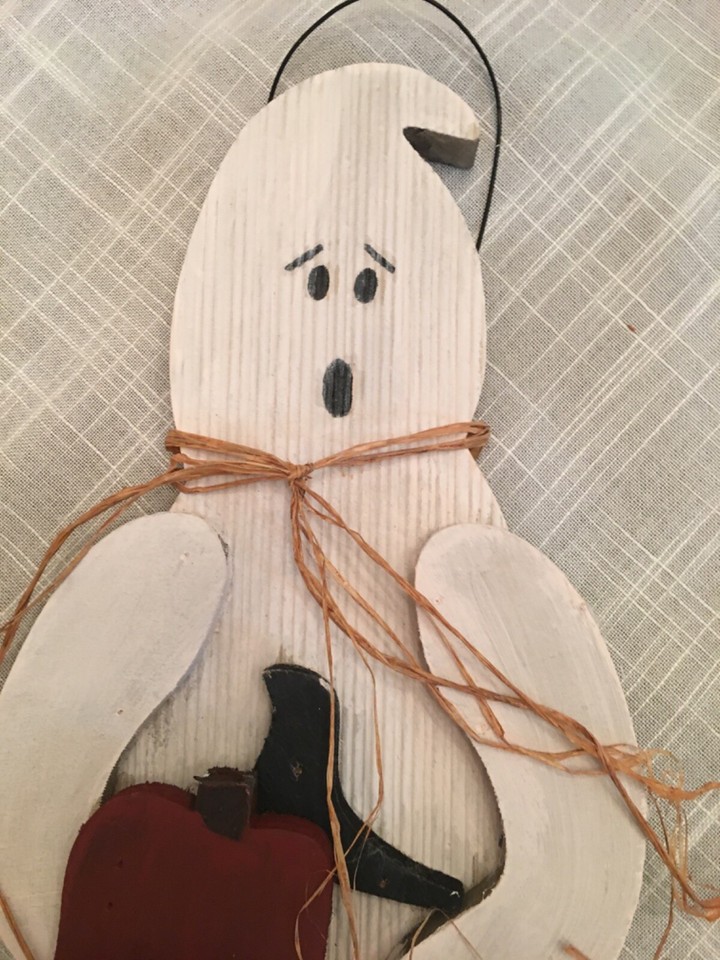 Wooden Halloween Ghost Sign | eBay UK