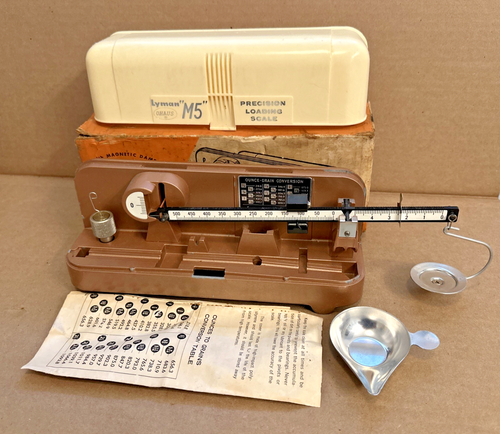 Lyman Ohaus M5 Precision Balance Beam Powder Reloading Loading Scale W ...