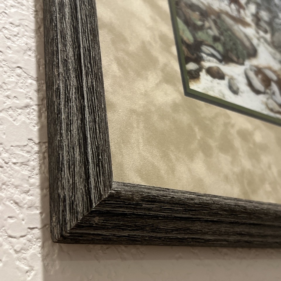 THE FOREST HAS EYES Bev Doolittle Beautifully Matted & Framed Hardwood ...