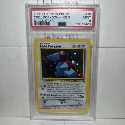 2000 WOTC Pokemon Cool Porygon Holo #15 Black Star Promo - PSA 9 MINT ...