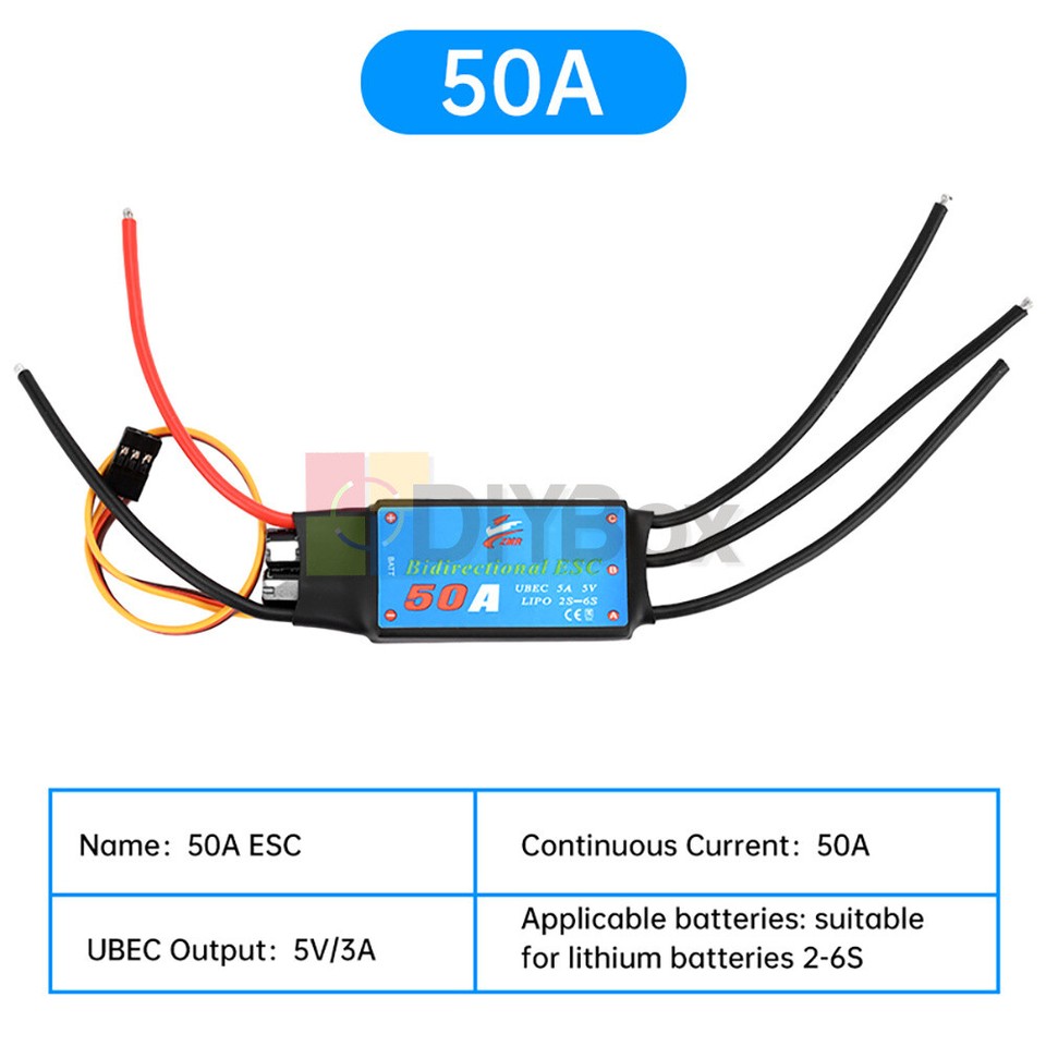 20A/30A/40A/50A Bidirectional Brushless ESC for Remote Control Ship ...