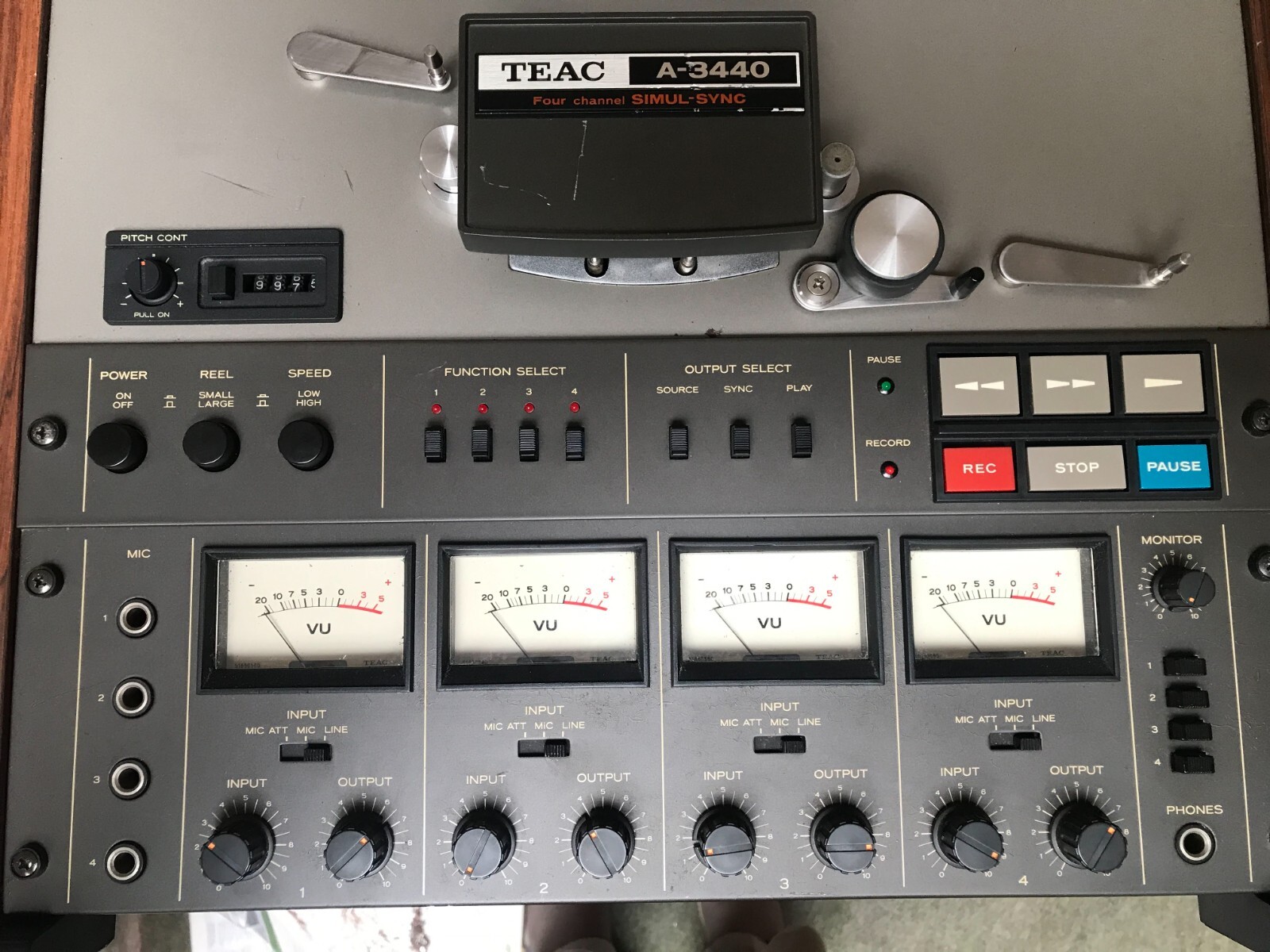 Teac A-3340 4 Track Reel To Reel Tape Recorder + TASCAM dbx - SERVICED ...